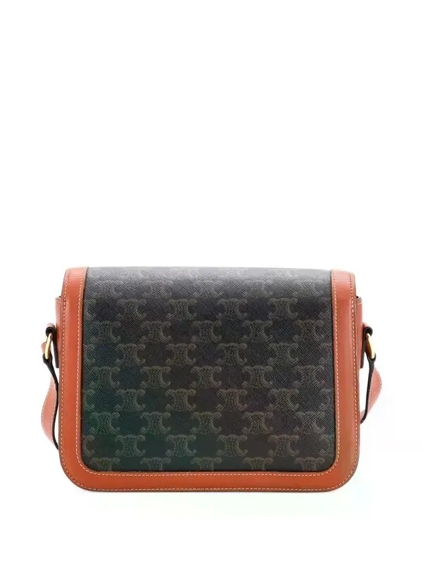 Celine Triomphe Coated Canvas Medium Shoulder Bag - Brown