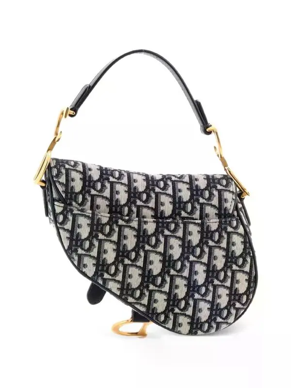 Dior Saddle Handbag Oblique Canvas Mini Shoulder Bag - Blue