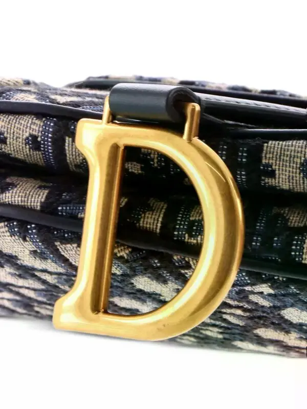 Dior Saddle Handbag Oblique Canvas Mini - Blue