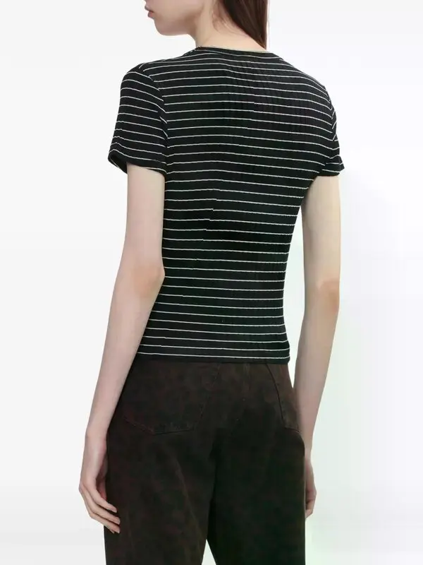 Rag & Bone Striped Ribbed T-shirt - Black