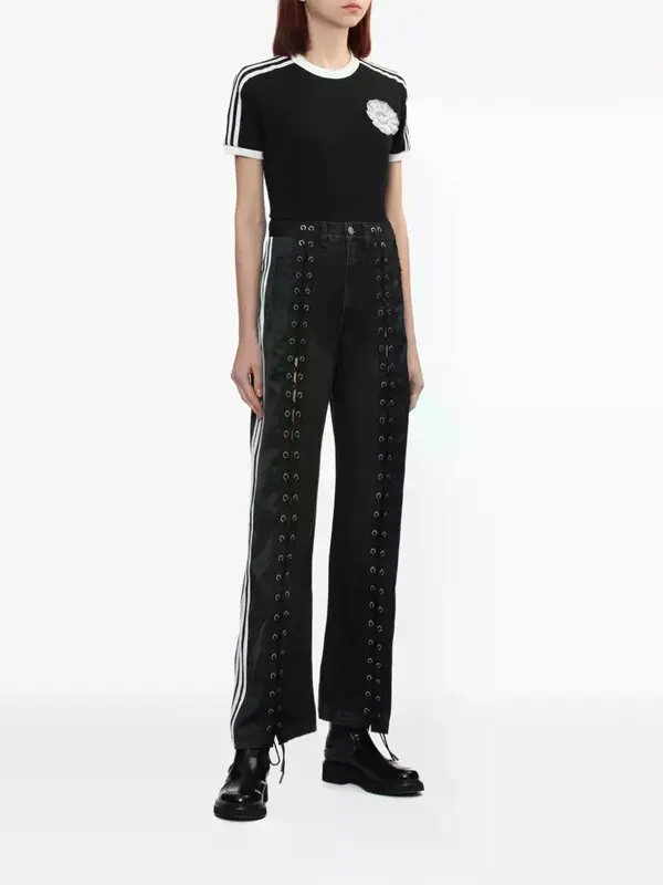 Adidas Lace-up Trousers With 3-stripes Detailing