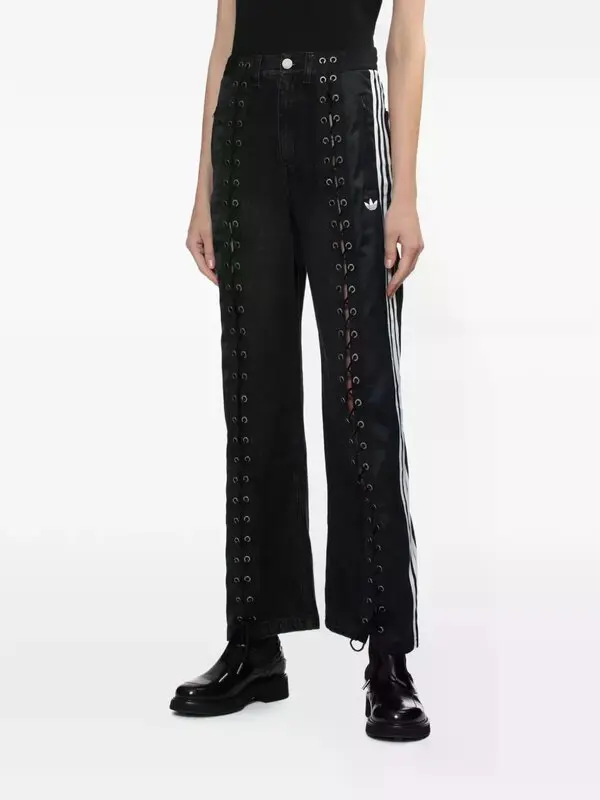 Adidas Lace-up Trousers With 3-stripes Detailing