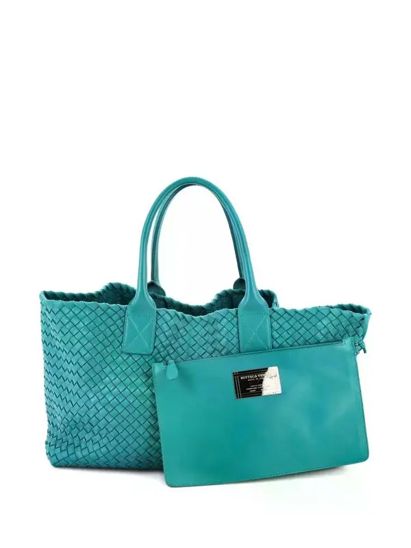 Bottega Veneta Cabat Intrecciato Nappa Medium Tote Bag - Green