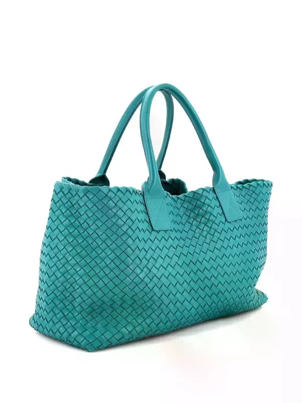 Bottega Veneta Cabat Intrecciato Nappa Medium Tote Bag - Green