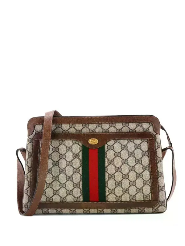 Gucci Ophidia Zip Gg Coated Canvas Medium Shoulder Bag