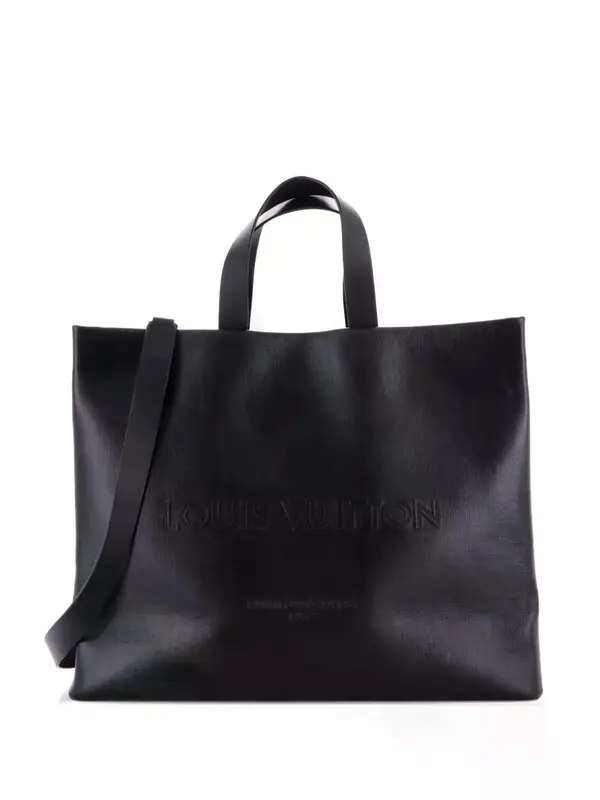 LOUIS VUITTON Leather Mm Shopper Tote