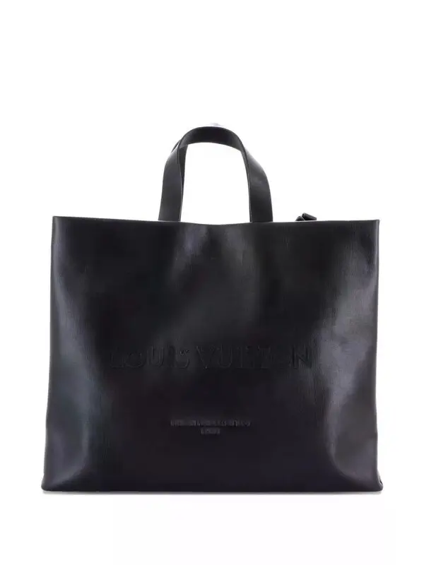 LOUIS VUITTON Leather Mm Shopper Tote