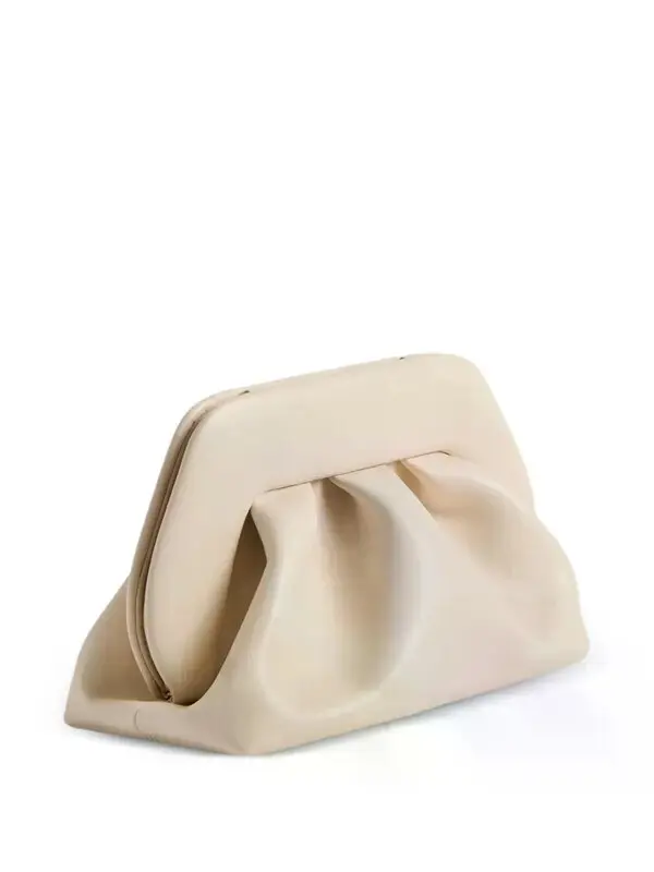 THEMOIRE Medium Bios Gathered-top Clutch - Neutrals