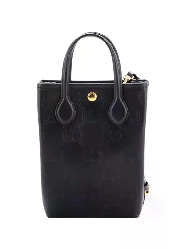 Gucci Vertical Gg Embossed Leather Mini Tote Bag