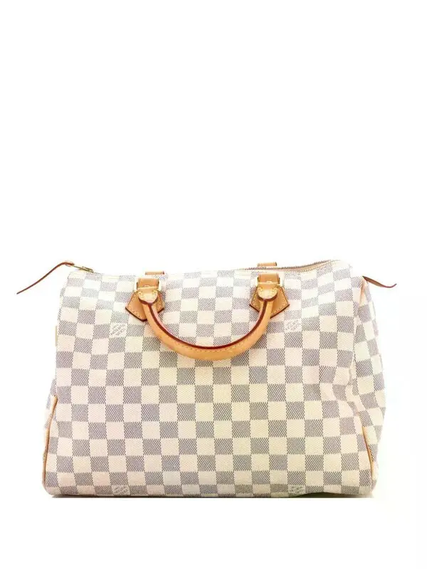 LOUIS VUITTON Damier 30 Satchel Handbag - White