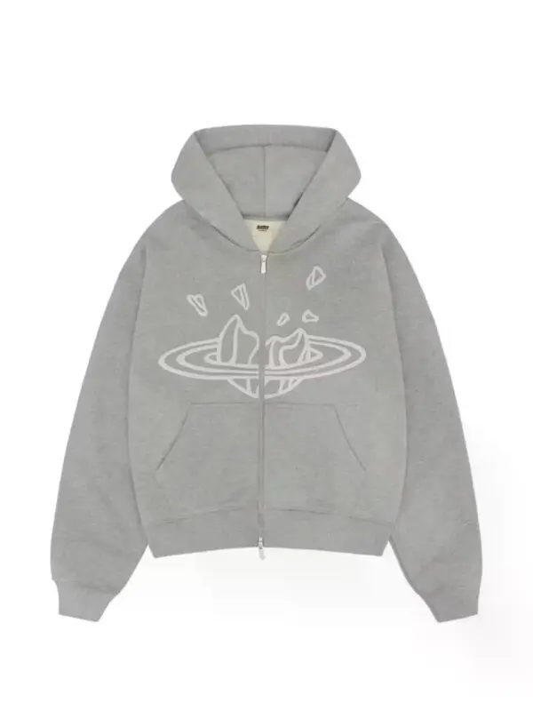 BROKEN PLANET Graphic Zip-up Hoodie