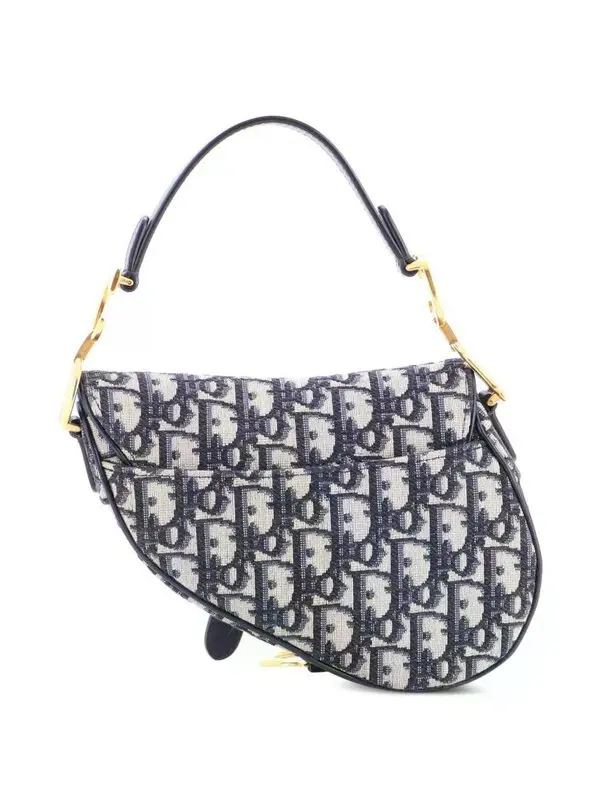 Dior Saddle Handbag Oblique Canvas Mini Shoulder Bag - Blue