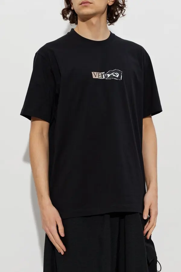 Y3 T-shirt With Logo Print - Black