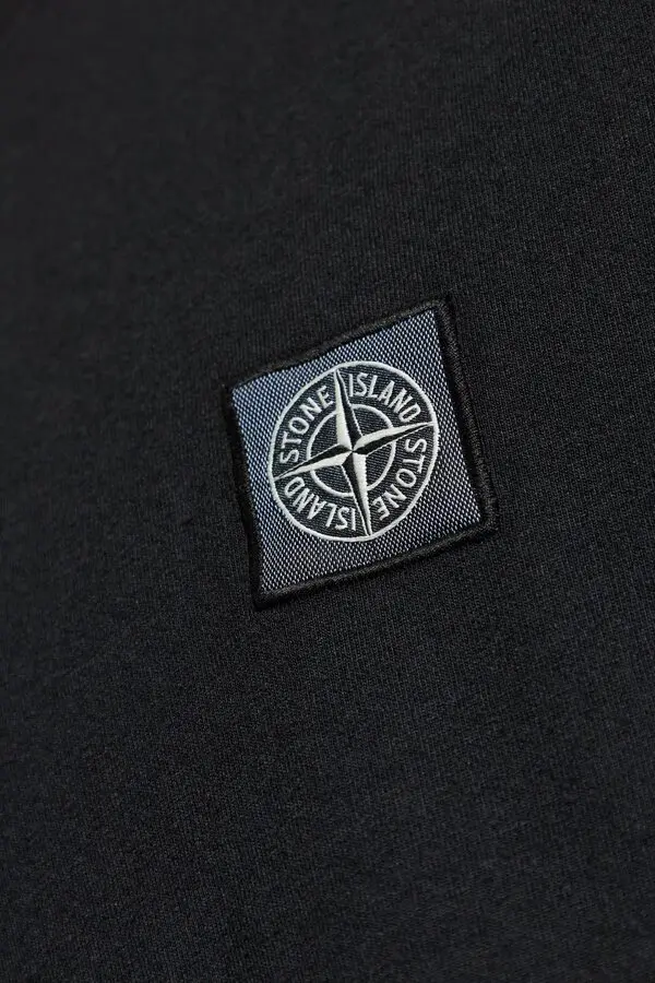 Stone Island T-shirt With Logo Patch - Black