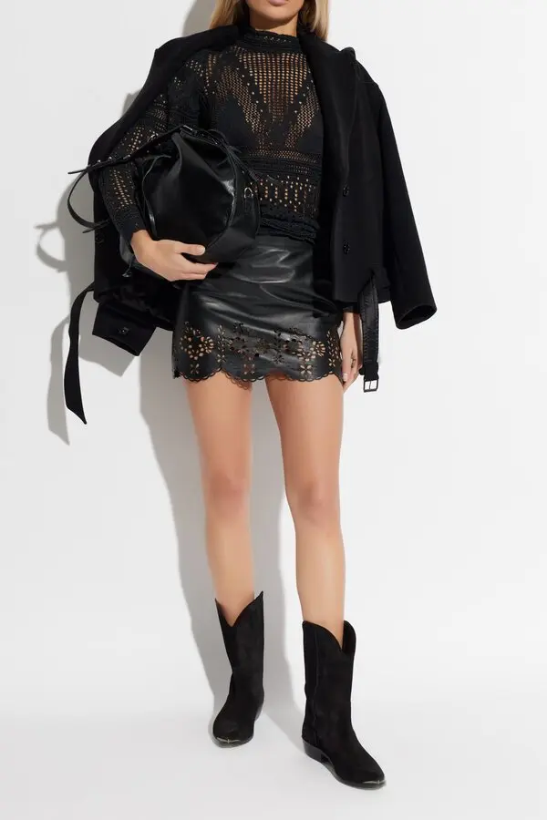 Isabel Marant Leather Mini Skirt