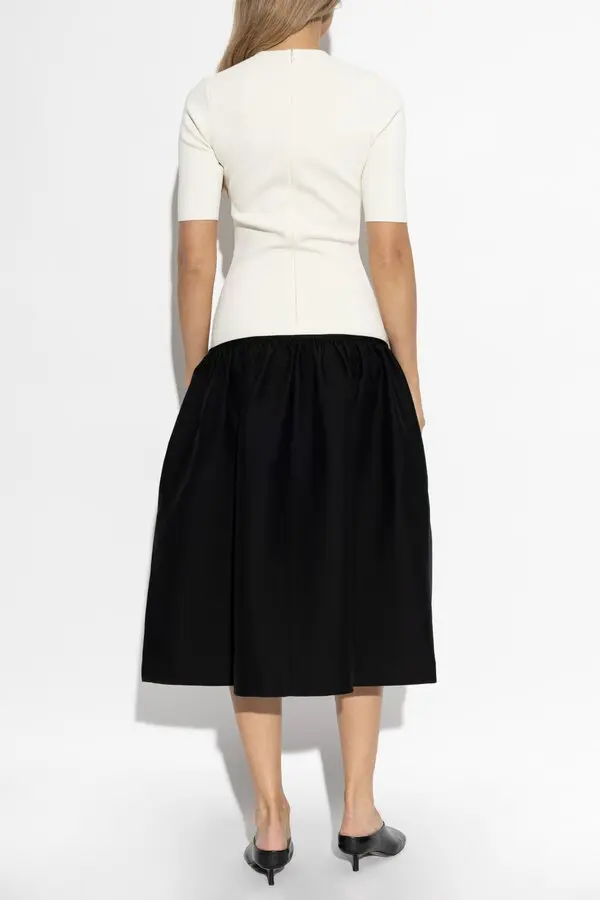 TOTEME Mixed Fabric Dress - Black