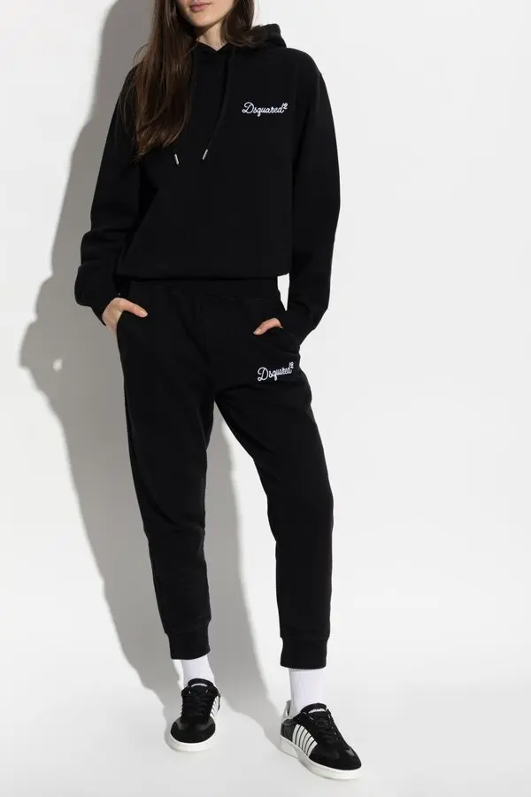 Dsquared2 Embroidered Logo Sweatpants - Black