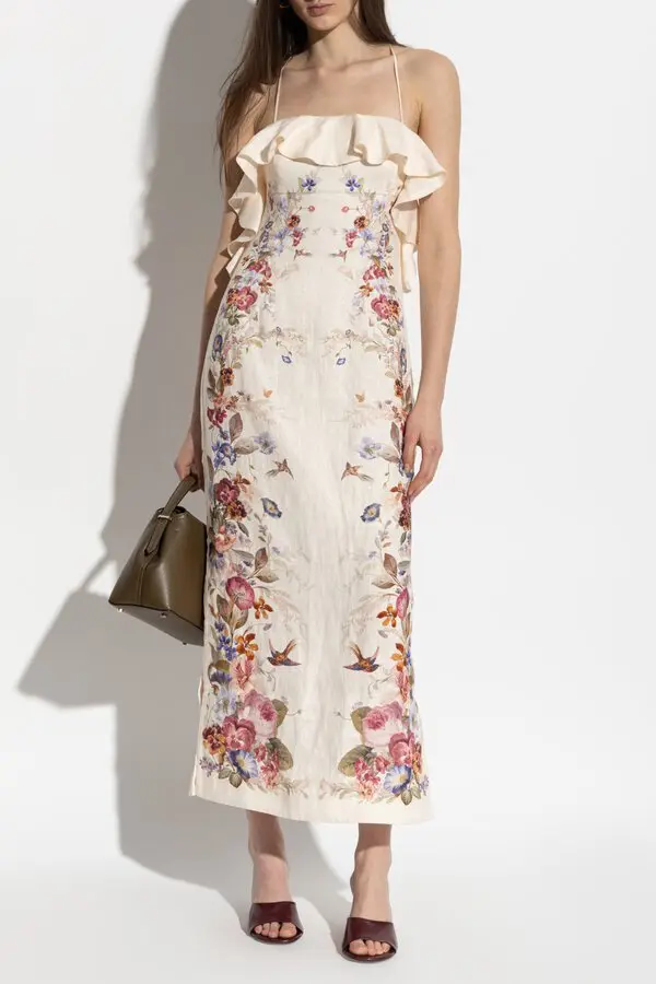 Zimmermann Patience Frill Midi Dress | Floral | Size 0 | Shopbop