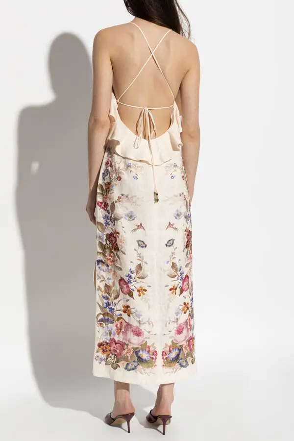 Zimmermann Patience Frill Midi Dress | Floral | Size 0 | Shopbop