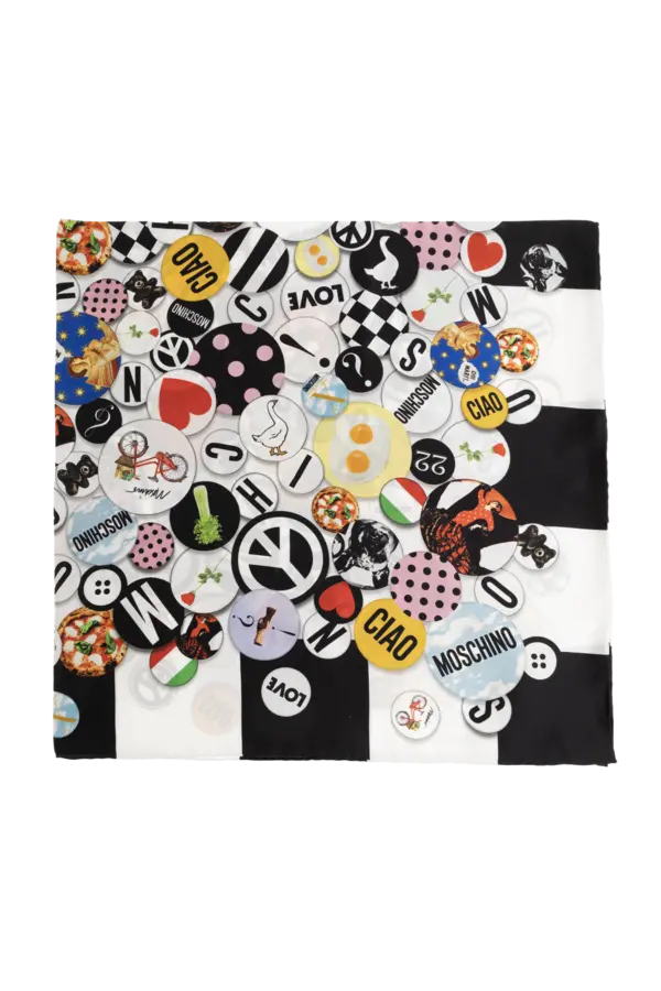 Moschino Silk Scarf With Print - Multicolour