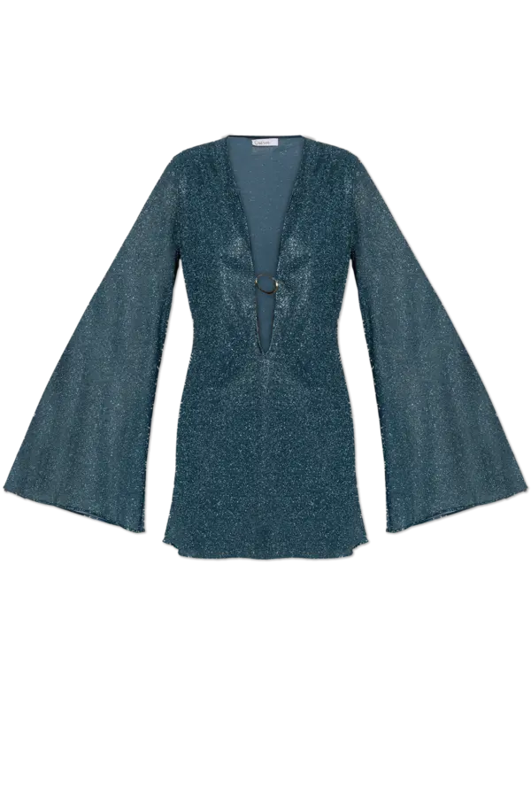 Oseree Dress With Lurex Thread - Green