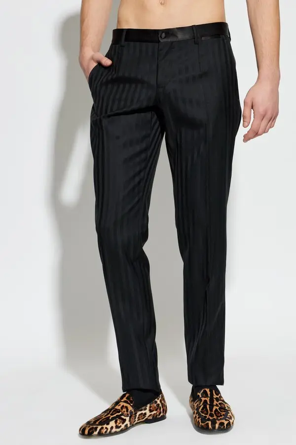 Dolce & Gabbana Satin Striped Trousers