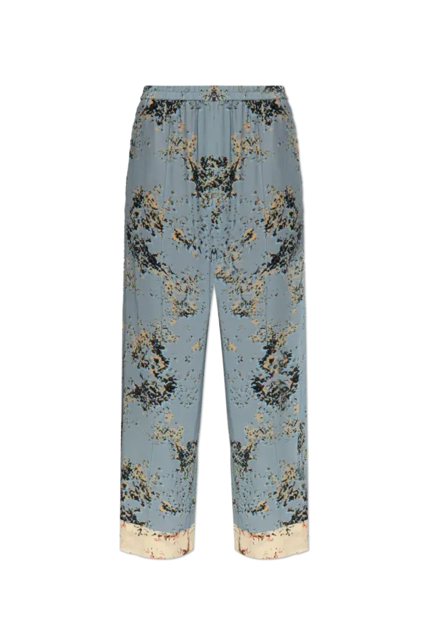 Paul Smith Loose-fit Trousers With Stitching - Blue