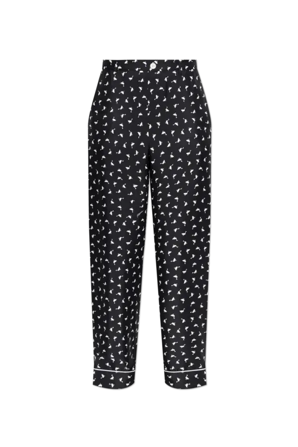 Moschino Printed Silk Trousers