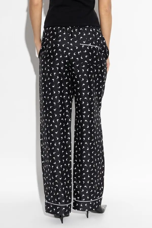 Moschino Printed Silk Trousers