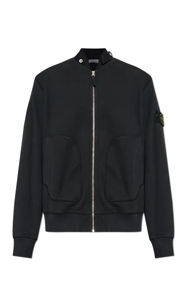 Stone Island Zip-up Cotton Sweatshirt