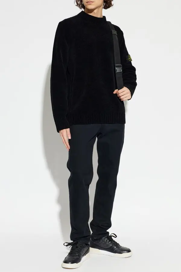 Stone Island Crew Neck Cotton Knit Sweater