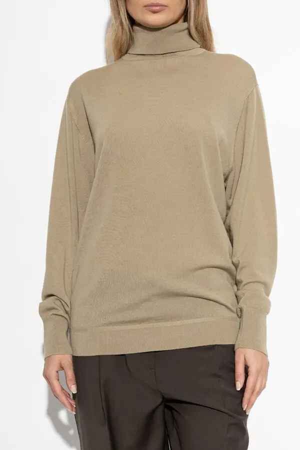 TOTEME Wool Turtleneck Sweater - Beige