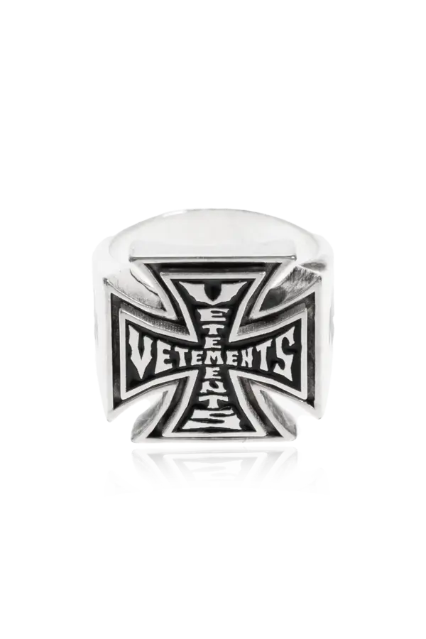 Vetements Logo Ring - Silver