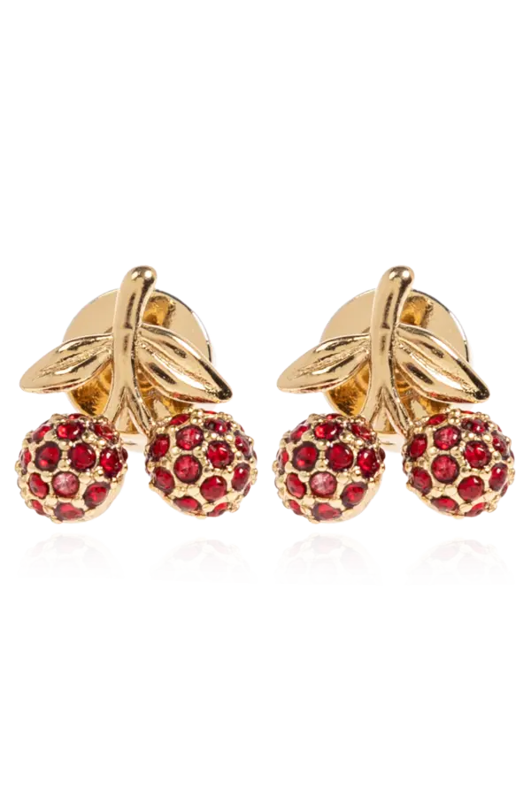 COACH Brass Cherry Earrings - Gold
