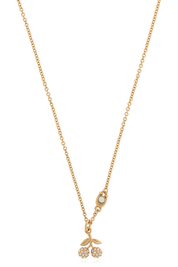COACH Brass Cherry Pendant Necklace - Gold
