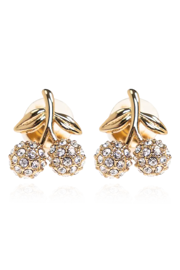 Coach Cherry Motif Stud Earrings - Gold