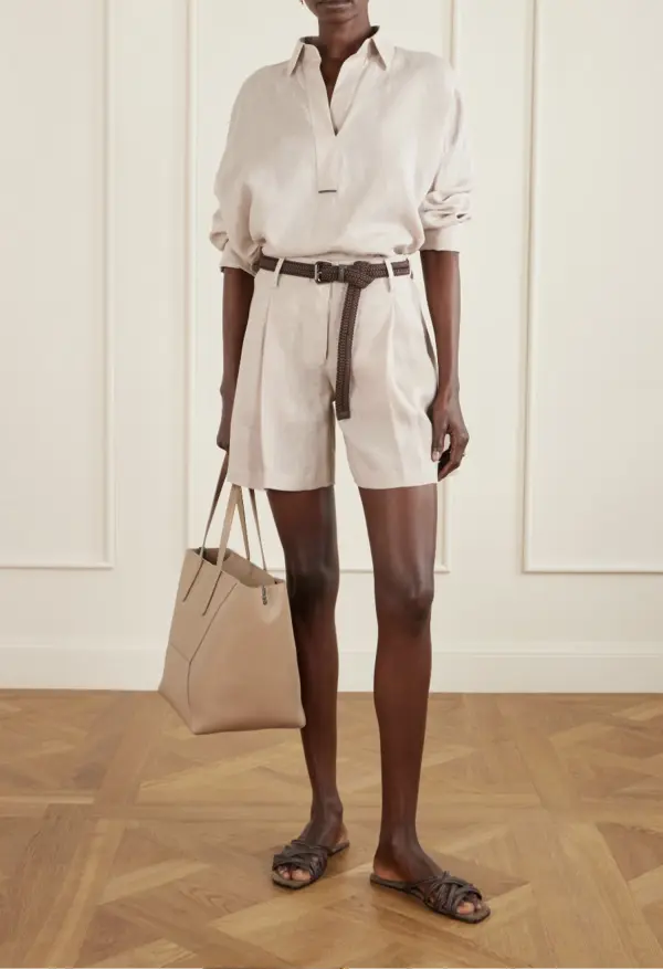 Brunello Cucinelli Linen Blouse - Beige