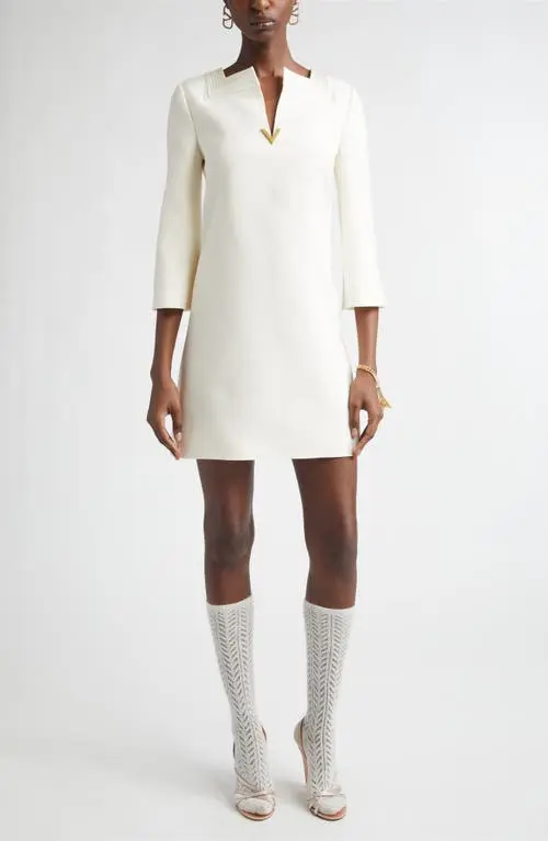 Valentino Garavani Wool & Silk Crepe Couture Dress