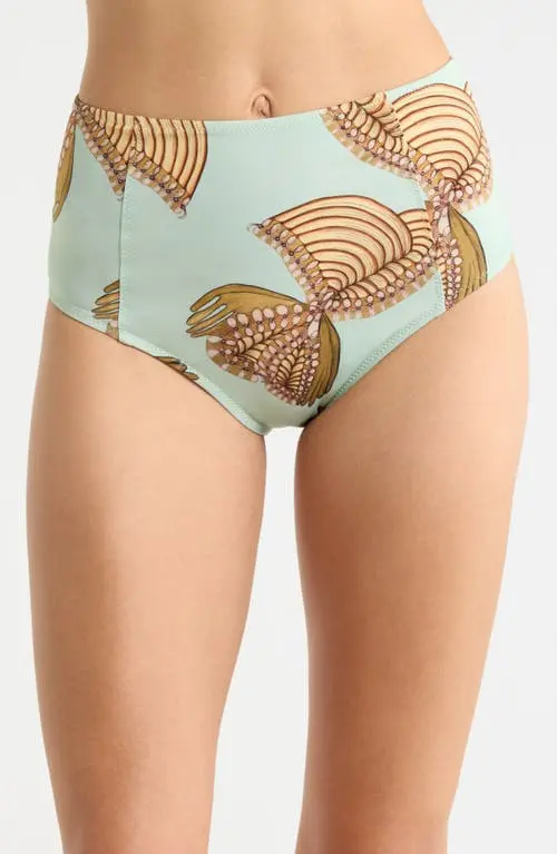 Ulla Johnson Zahara High-waist Bikini Bottom - Water Blossoms
