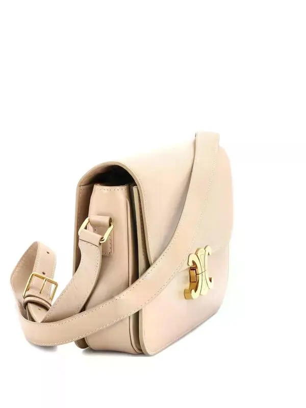 Celine Triomphe Shoulder Bag Smooth Calfskin Medium - Neutrals