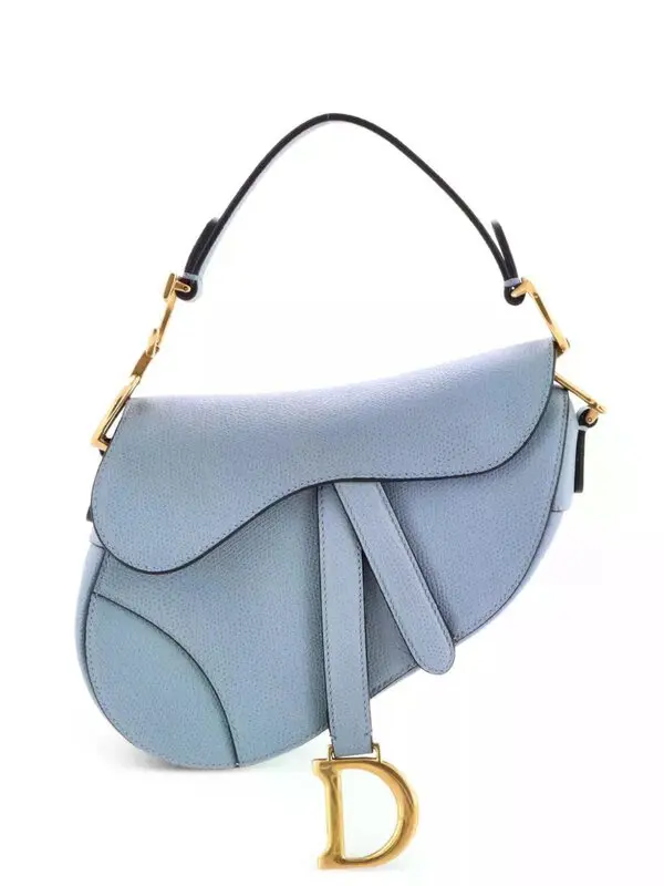 Dior Saddle Handbag Leather Mini Shoulder Bag - Blue