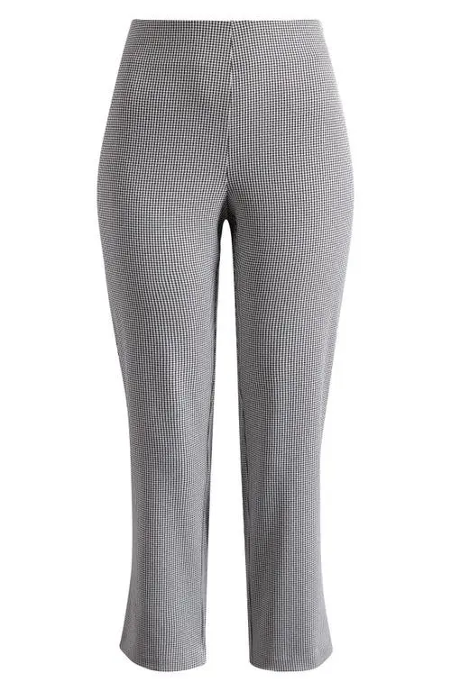WAYF Houndstooth Cropped Straight Leg Pants