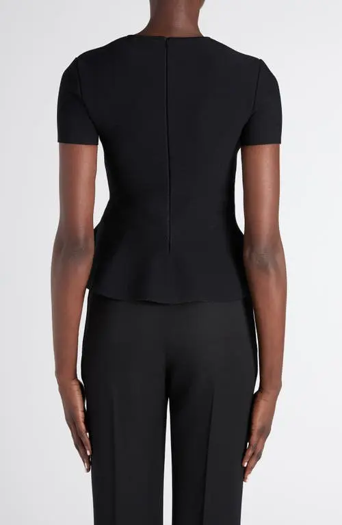 Alexander McQueen Ribcage Jacquard Peplum Top