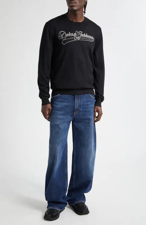 Dolce & Gabbana Long Sleeve Wool Crewneck T-shirt