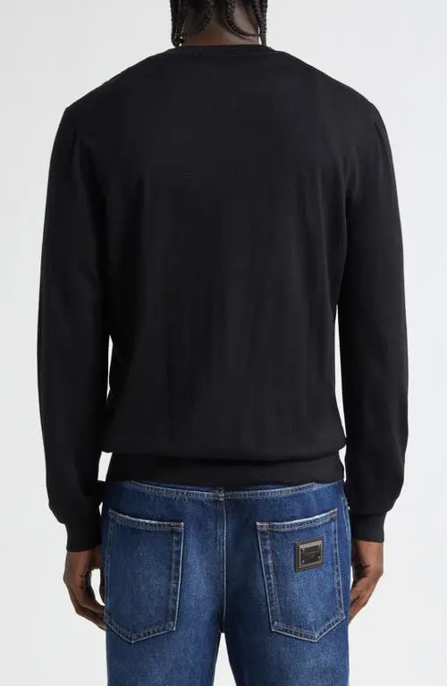 Dolce & Gabbana Long Sleeve Wool Crewneck T-shirt