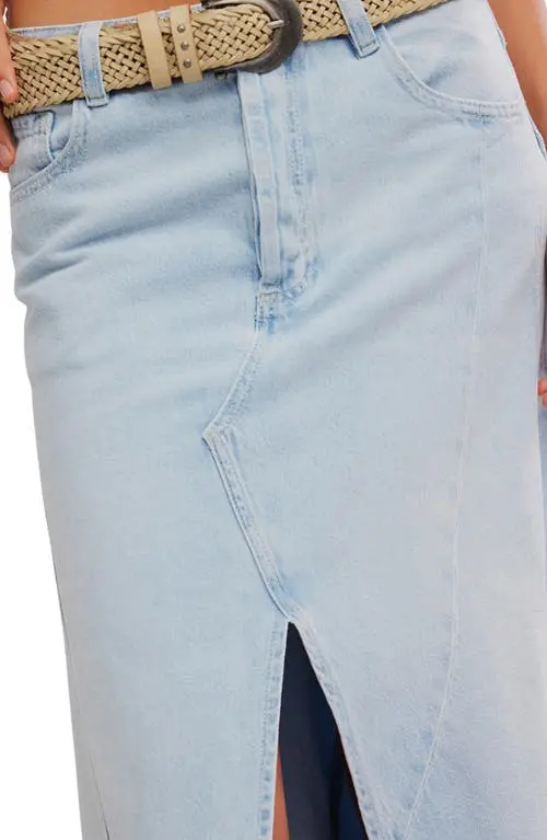 Free People Aquarius Handkerchief Denim Skirt - Frostwire