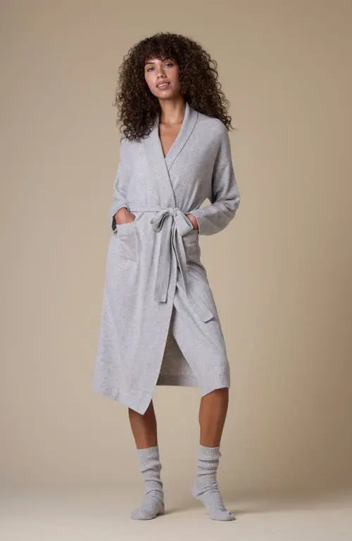 KIP Pure Cashmere Long Robe - Dove Grey