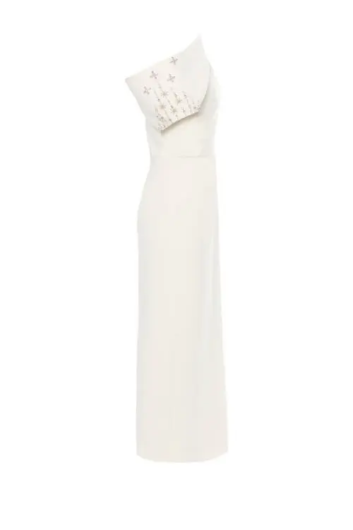 GIZIA Beaded Embellished One-shoulder Maxi Dress