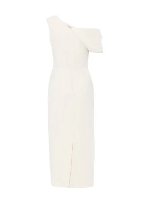 GIZIA Beaded Embellished One-shoulder Maxi Dress
