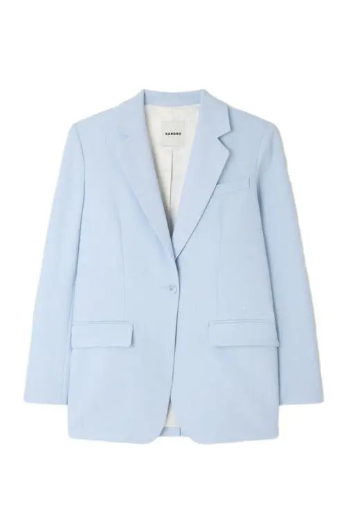 Sandro Sequin-stripe Tailored Jacket - Sky Blue